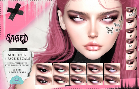 Second Life Marketplace - SAGED. Soft Eyes + Face Decals EVOX